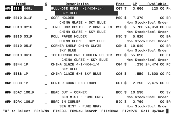 Item Search Enhancements