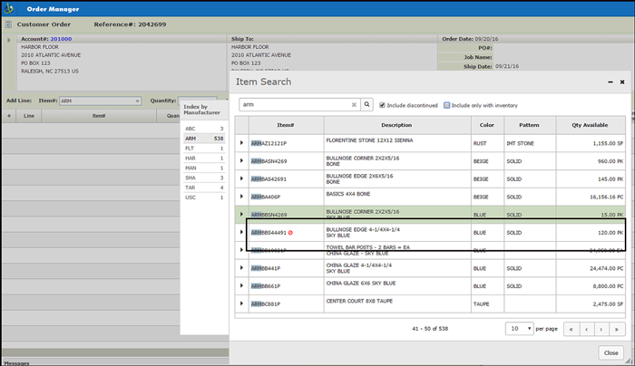 Item Search Enhancements