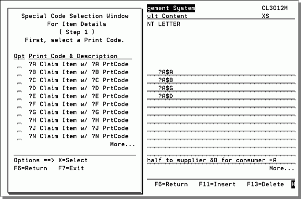 Claims Set-up Options