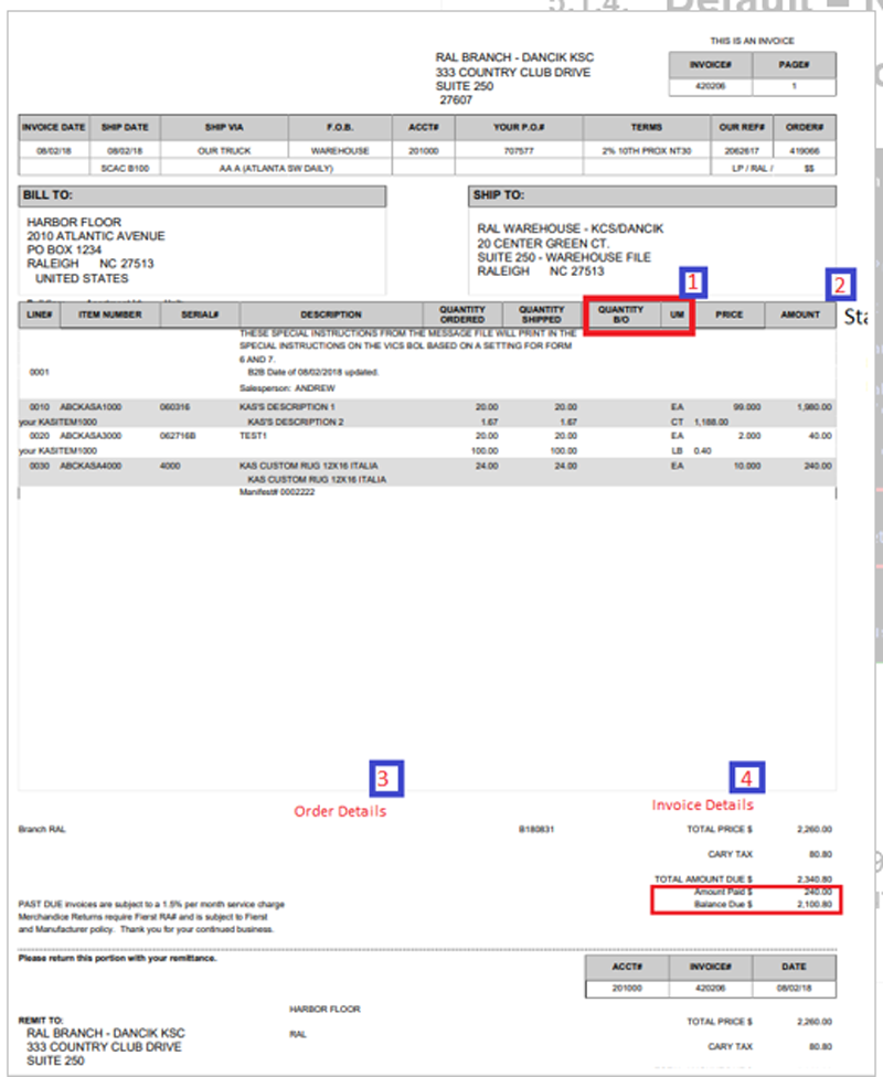 Adding Order Totals to an Invoice